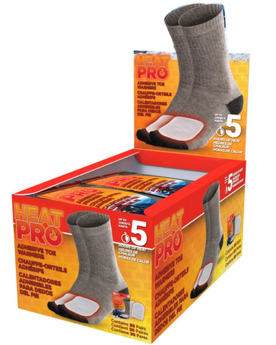 Heat Pro Adhesive Toe Warmers 30 Pairs 60Individual 5 Hours Heat EXP ...
