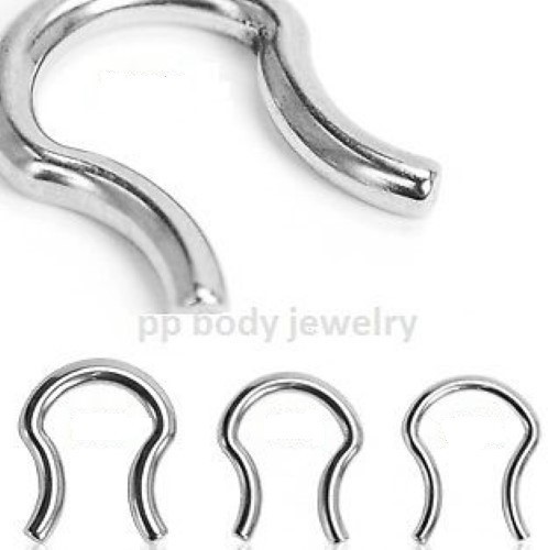 1pc. 16g 14g 12g 10g 3/8" 316L Surgical Steel Septum Ring Septum ...