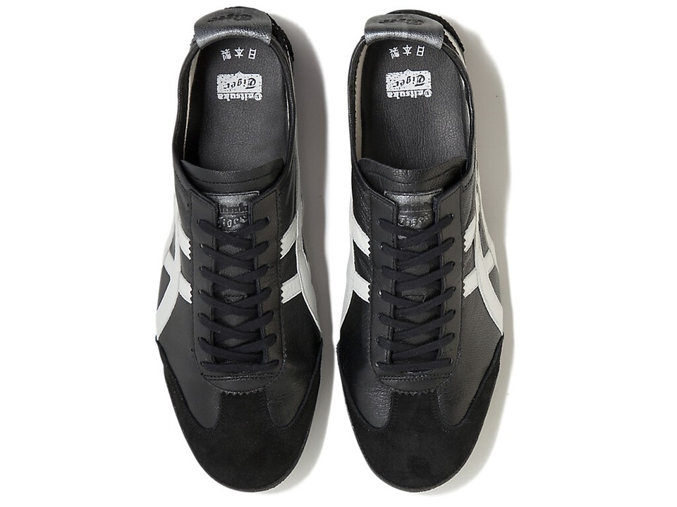 Onitsuka Tiger NIPPON MADE MEXICO 66 DELUXE 1181A435 BLACK WHITE BIRCH ...