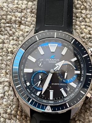CASIO Oceanus OCW-P2000-1AJF Cachalot Diver Bluetooth Titanium Men's ...
