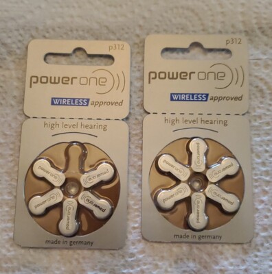 Power-One P312 Size 312 Hearing Aid Battery - 2 Pack - total of 11 ...
