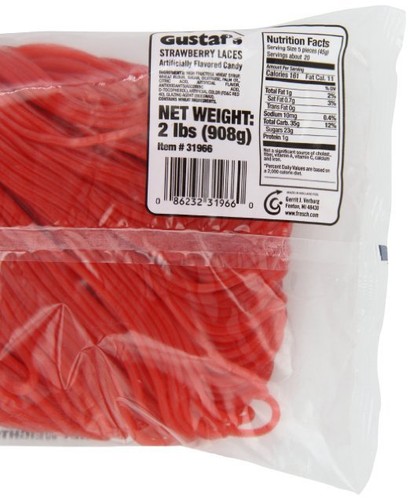 SweetGourmet Gustaf's Licorice Strawberry Laces, 2 LB (Pack of 3) FREE ...