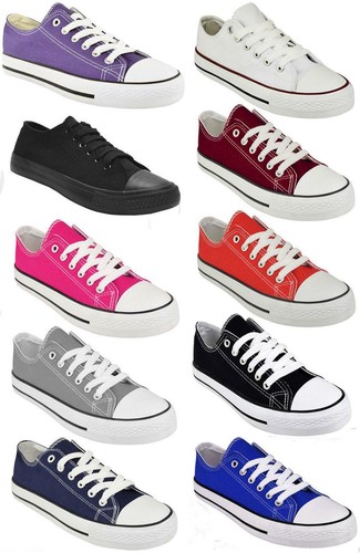 Womens Ladies Trainers Sneakers Lace Up Comfy Running Walking Gym ...