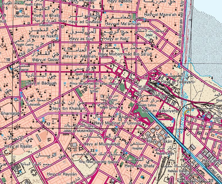 Saudi Army Military Topographic Map of Dammam - Ad Dammam - KSA - Saudi ...