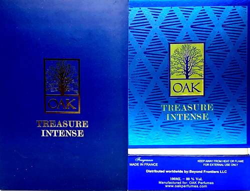 OAK TREASURE INTENSE EAU DE PARFUM SPRAY FOR MEN 3.4 Oz / 100 ml NEW ...