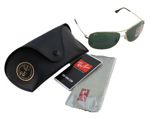 Authentic RAY BAN Gold Aviator Style RB3267 64MM UV Protect Sunglasses ...