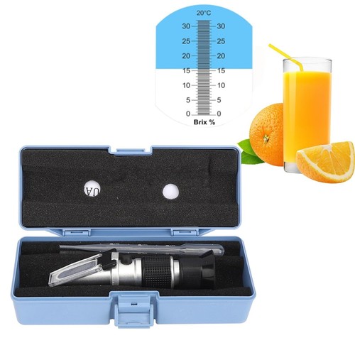 Refractometer 0-90% Brix Meter Refractometer Handheld Sugar ...