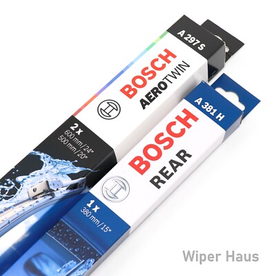 BOSCH Front + Rear Wiper Blade Set fits Porsche Macan 2015-2024 ...