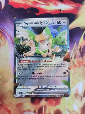 Pokémon TCG Squawkabilly ex Scarlet & Violet - Paldea Evolved 169/193 ...