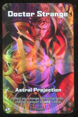 Uno Ultimate Marvel 2022 Foil Super Rare Doctor Strange Astral ...