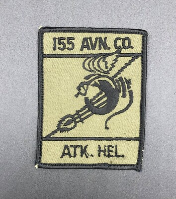 155 AVN Co ATK HEL OD Green Army Aviation Unit Patch OIF OEF | eBay