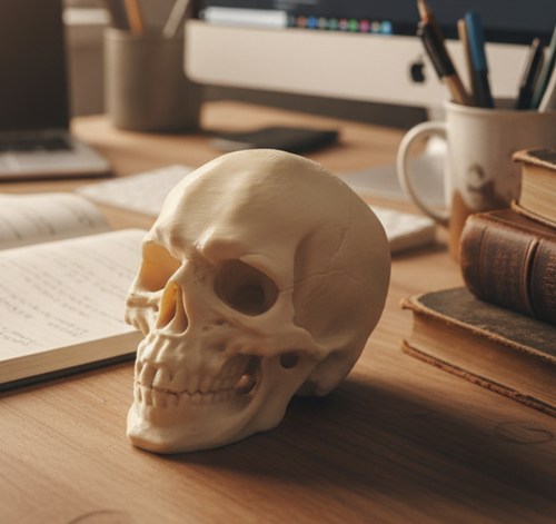 Mini Human Skull Replica – 3D Printed Bone Color Model – Realistic ...