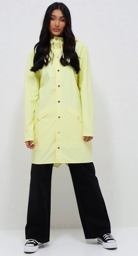 Rains Brand Long Jacket Raincoat Straw Yellow XL Rain Hooded ...