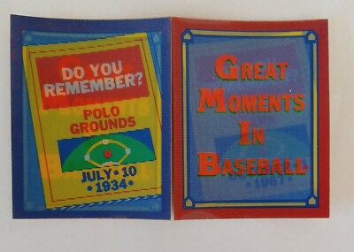 (8) 1988 Score Baseball Hologram Cards/Stickers | eBay