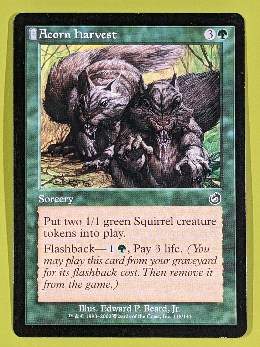 Es Magic: The Gathering Acorn Harvest Card - Torment Set Common Green ...