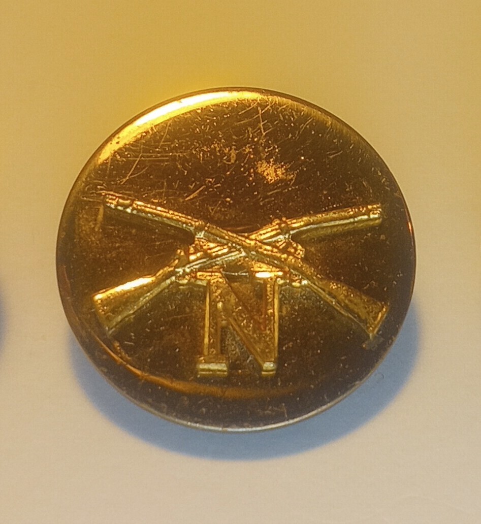 4 WW2 U.S. Army Infantry Collar Disc Disk screw back type 3 | eBay