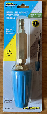 Surface Maxx Pressure Washer Pro Turbo Nozzle 4.0 1/4'' Quick Connect ...