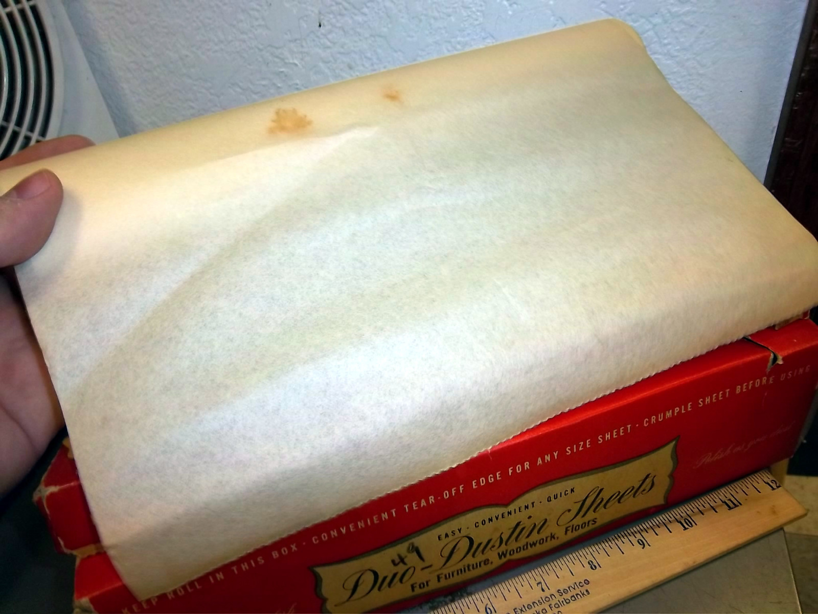 Vintage Duo Dustin Sheets box, dust & polish cloth, great colors ...