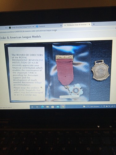 FBI Masonic Order & American League Medals | eBay Australia