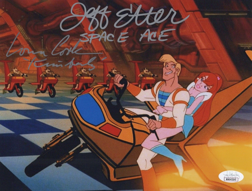 LORNA COOK & JEFF ETTER Signed SPACE ACE 8x10 Photo Autograph JSA COA ...