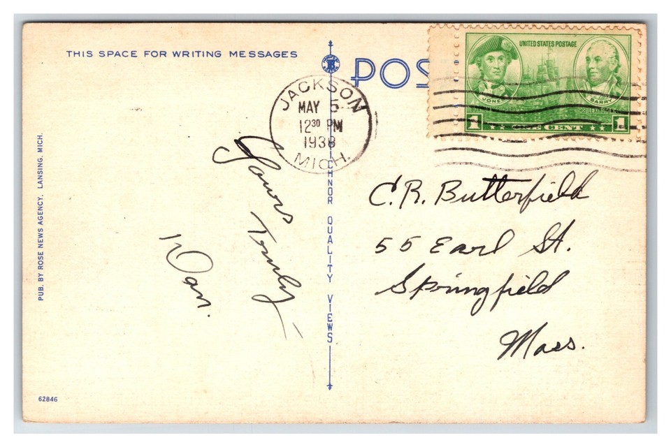 New Post Office Building Lansing Michigan MI Linen Postcard E19 | eBay