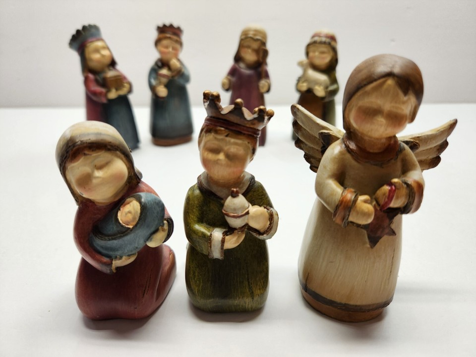 Tii Collections 8pc Mini Resin Nativity Set C9531 Christmas Manger ...