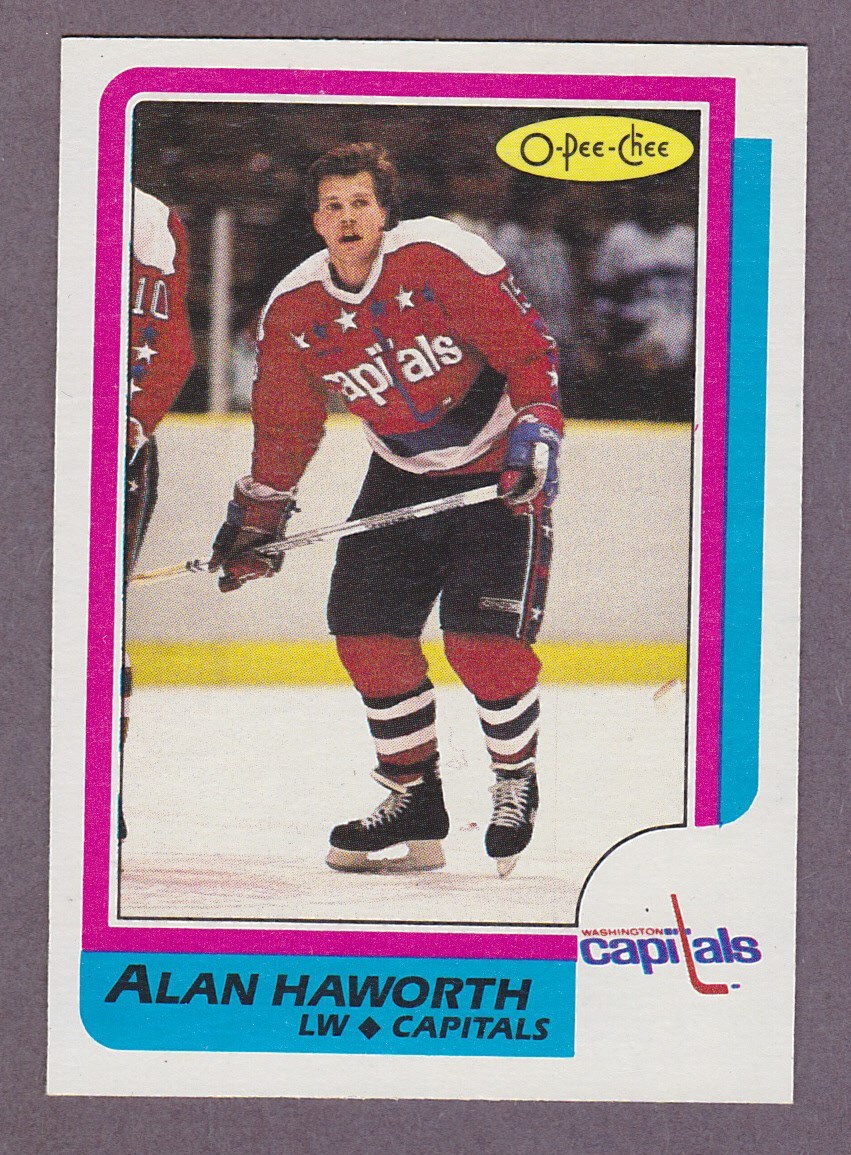 1986-87 OPC Hockey Alan Haworth #107 Washington Capitals NM/MT | eBay
