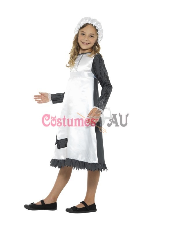 Girls Historical Victorian Poor Maid Olden Day Costume Book Week Fancy ...