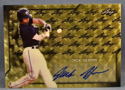 2017 Leaf Perfect Game Jack Herman #1/1 ROOKIE NATIONAL SHOWCASE AUTO ...