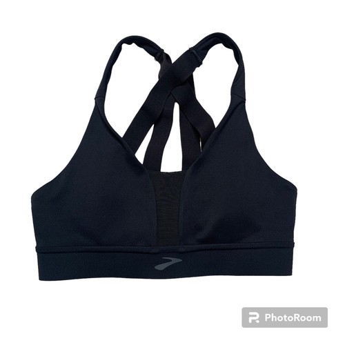 Brooks Racerback Sports Bra Mesh Middle Black Women’s Sz XS? | eBay