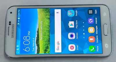 AT&T Samsung Galaxy S5 G900A 4G VoLTE Android White Smart Phone ...