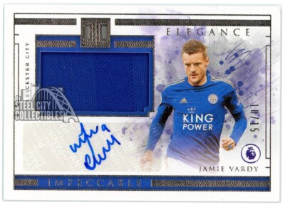 Jamie Vardy 2019-20 Panini Impeccable Elegance Jersey Auto Card #EL-JVA ...