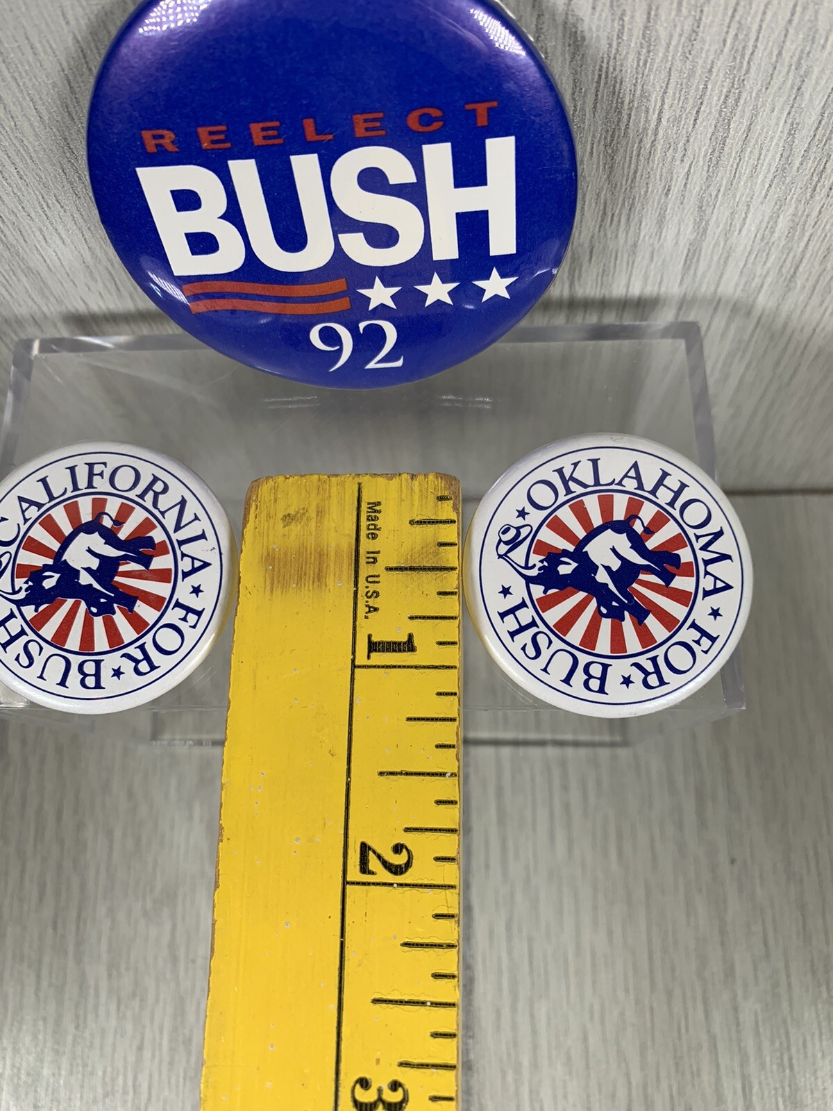 Presidential Campaign Pins Lot 3 1992 Re-Elect George Bush Oklahoma ...
