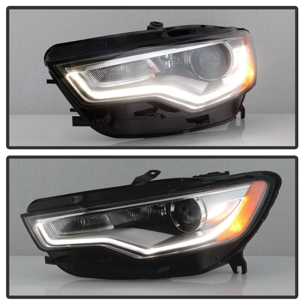 2012-2015 Audi A6 S6 HID w/o AFS LED DRL Projector Headlight Headlamp ...