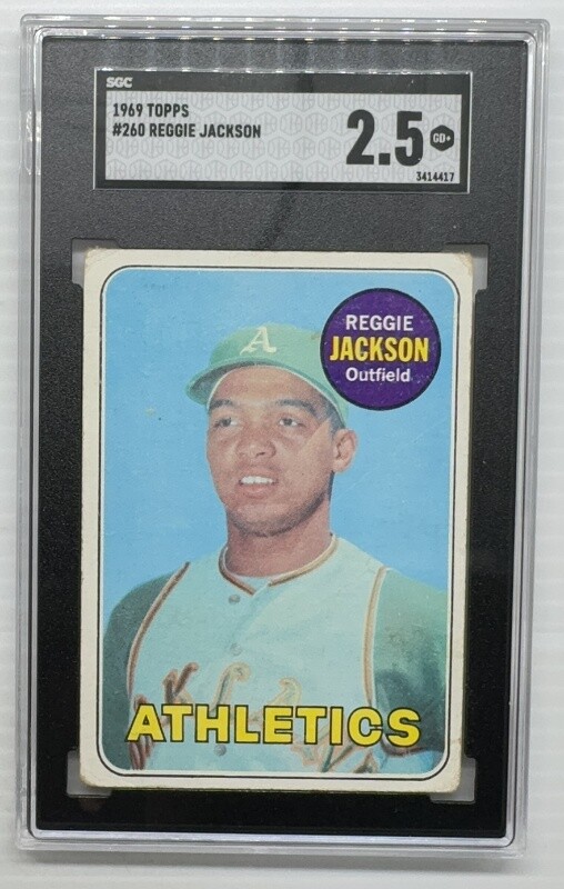 1969 Topps Reggie Jackson Rookie Card RC #260 SGC 2.5 GOOD+ Athletics ...