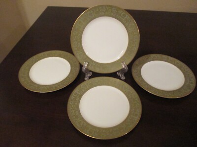 Sango Versailles Set of (4) Eight 6½" Bread/Dessert Plates EUC Green ...