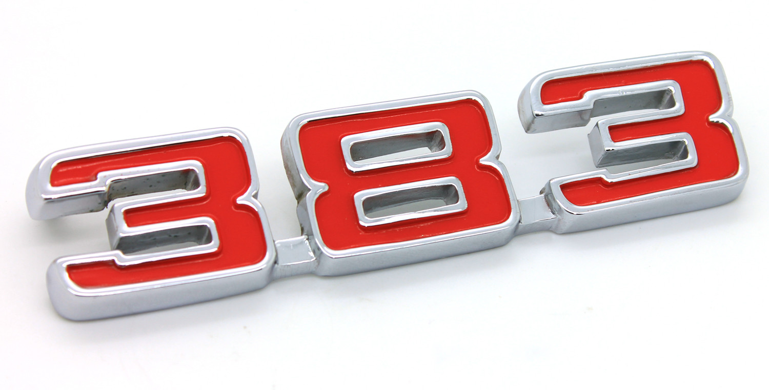 NEW 383 Front Fender Emblem Set Red Trim / For 1969 CAMARO 1969-1974 ...