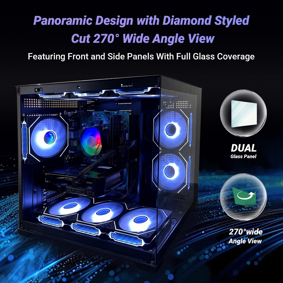 Liquid Cooled RGB Gaming Desktop Computer i7 32GB RAM 1TB SSD RTX 3050 ...