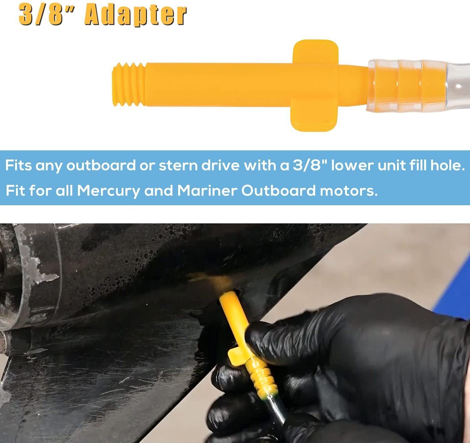 Marine Lower Unit Gear Oil Pump Manual Lube Change Boat Kit for Mercury ...