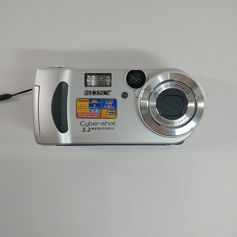 Sony Cyber-shot DSC-P71 3.2 MP Compact Digital Camera Silver + Memory ...