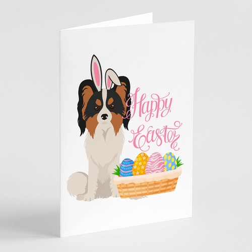 Tricolor Papillon Easter Greeting Cards and Envelopes Pack of 8 ...