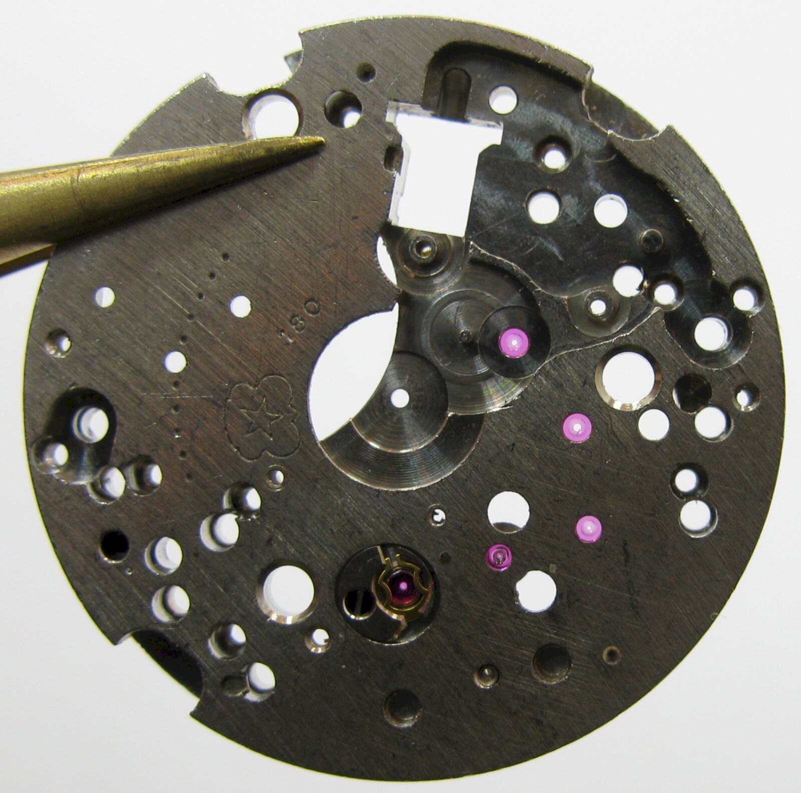 Venus 203 watch movement part: main plate #100 diameter 25.9 mm | eBay