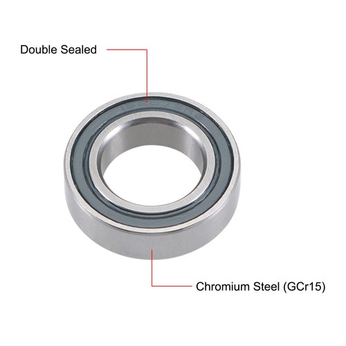 5pcs 15267-2RS Deep Groove Ball Bearings 15x26x7mm Double Sealed Chrome ...