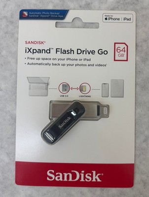 SanDisk iXpand Flash Drive Go Lightning Port-USB 64GB SDIX60N-064G ...