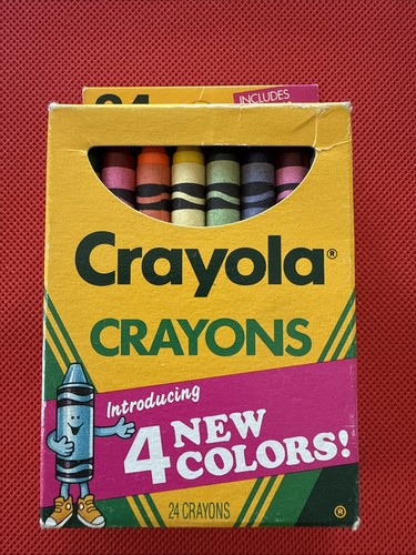 Crayola 24 Pack 1990 4 New Colors Fuchsia Vivid Tangerine Jungle Green ...