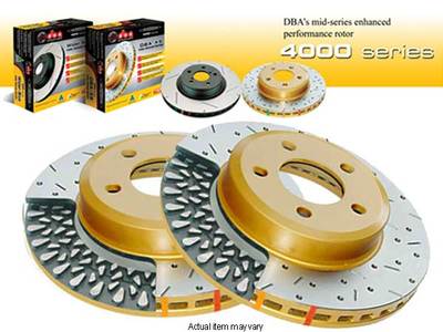 DBA 4000 XS DRILLED+SLOTTED FRONT BRAKE ROTORS (2 PCS) MAZDA RX8 STD ...