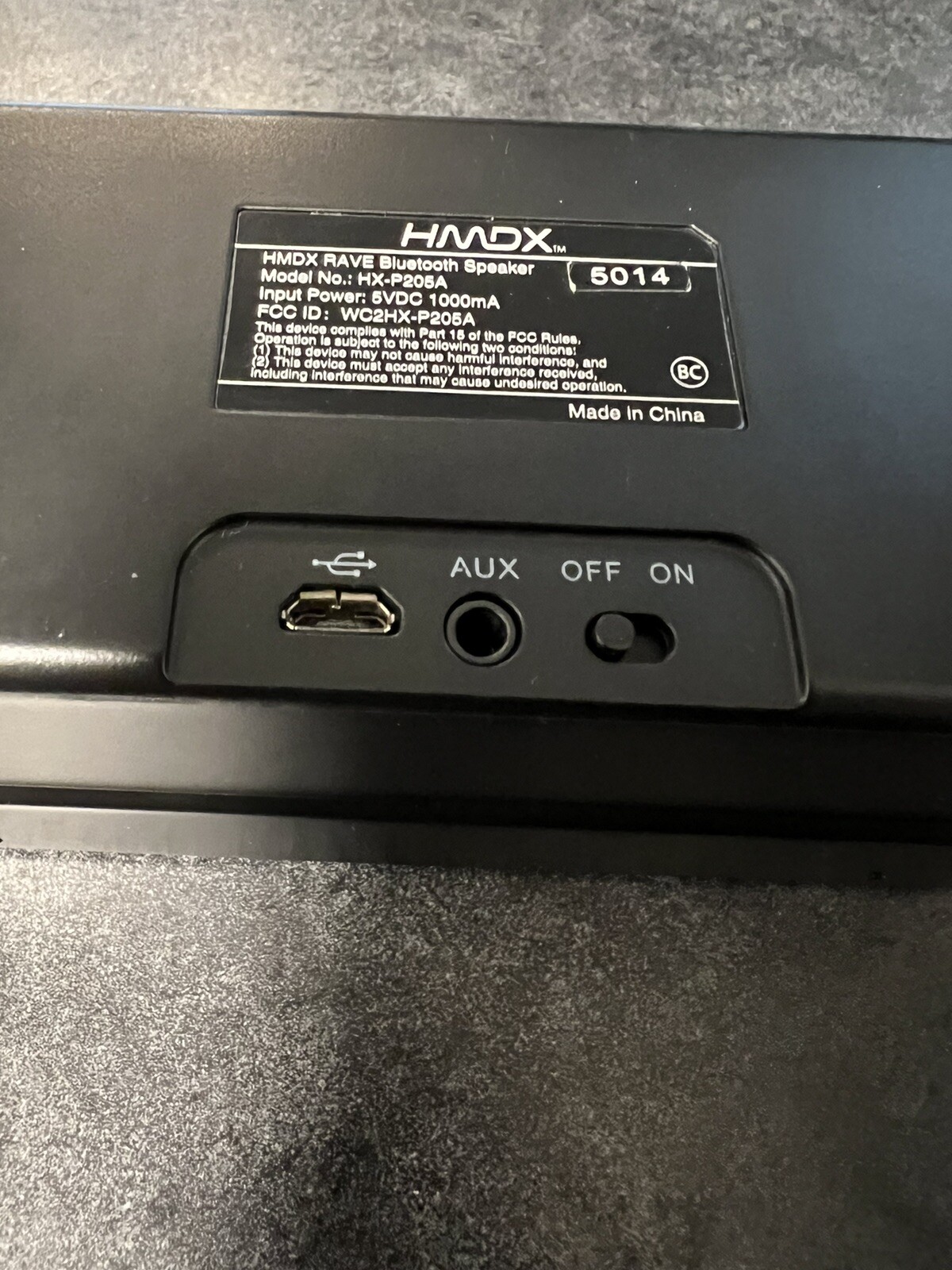 HMDX Rave Bluetooth Speaker | HX-P205A | Wireless | Tested | Black | No ...