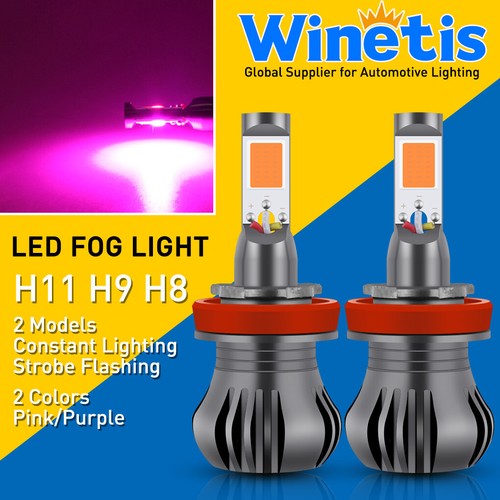 H11 H16 LED Fog Light Switchback Flash Pink Purple for Toyota Tundra ...