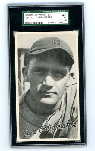 1936 Goudey - Wide Pen Premiums R314 Fred "Fritz" Ostermueller SGC VG 3 ...