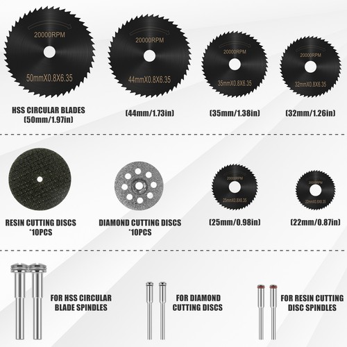 32Pcs Diamond Cutting Wheel Set Resin Cutting Disc Set Sharp HSS ...